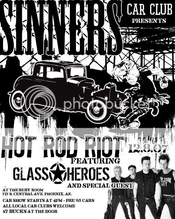 *dec 8***sinners C.c. Presents: Hot Rod Riot Featuring Glass Heros ...